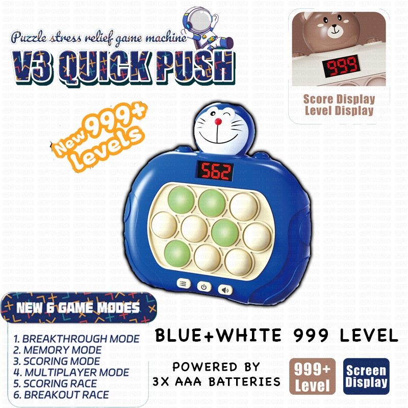 [LED SCREEN] Pop It Toy With Level/Score Display Speed Push Fidget ...