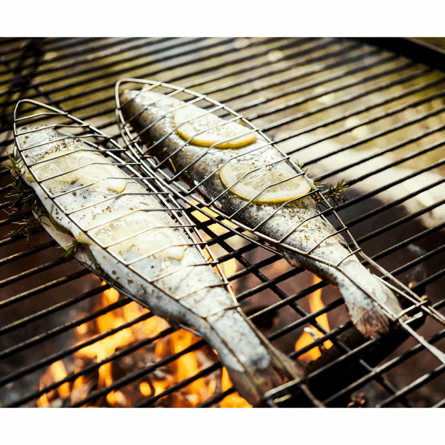 BBQ Net Grill Fish Stainless Steel Barbecue Non-Stick Indoor Outdoor ...