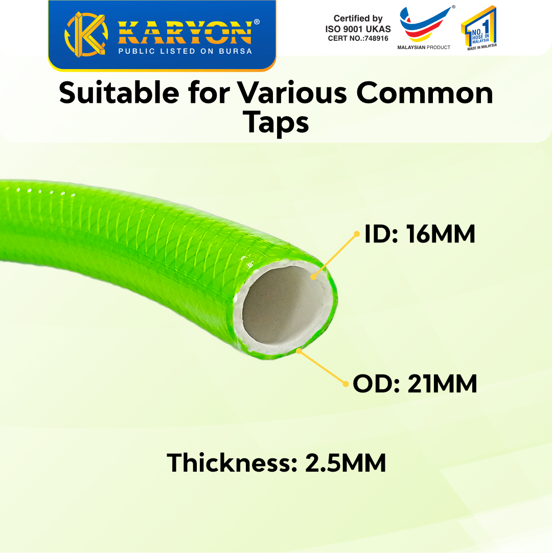 Karyon® Tornado Plus 16mm Garden Hose (5M / 10M / 15M / 20M / 25M ...