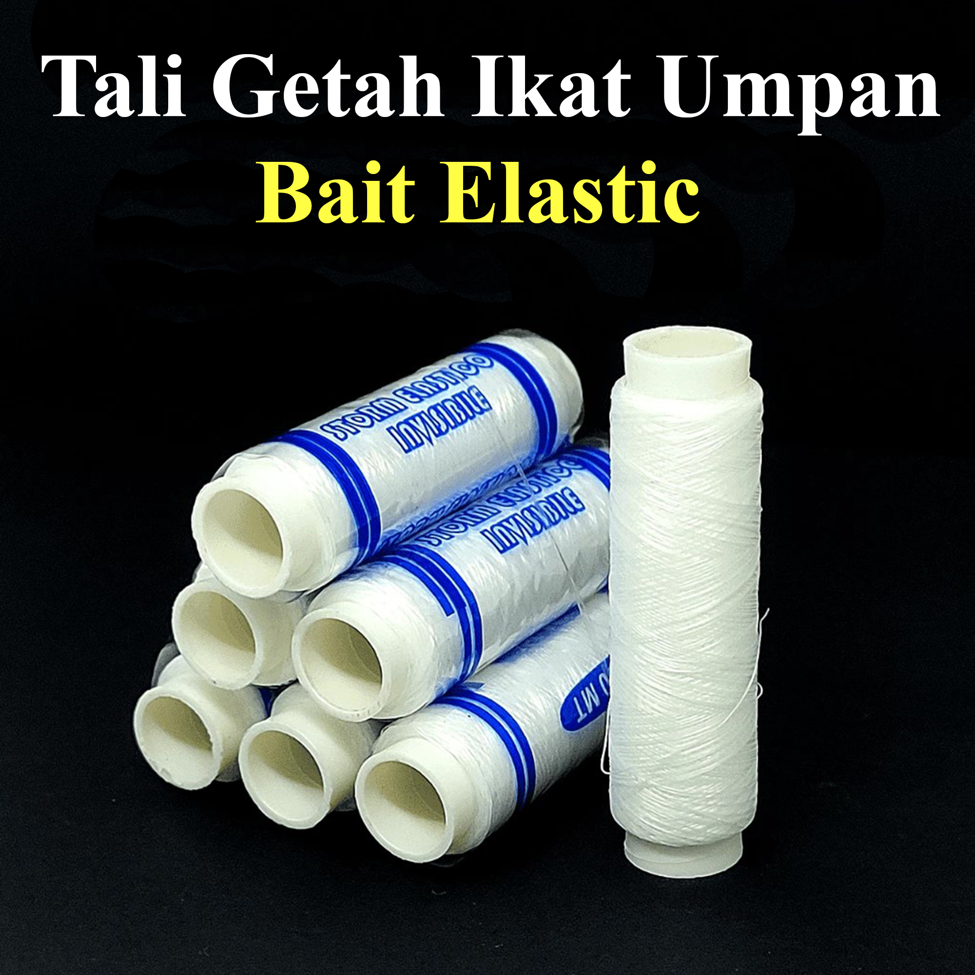 Tali Getah Ikat Umpan Fishing Bait Elastic String Thread 250m Pengikat ...