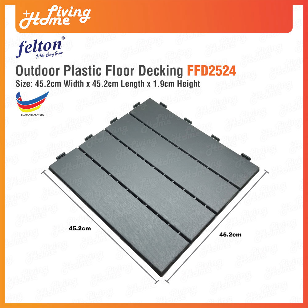 Outdoor Plastic Floor Decking Flooring Deck Wooden Surface Dek Lantai ...