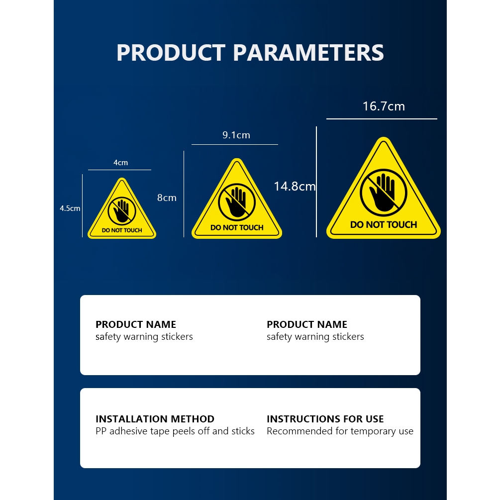 Dilarang Sentuh Pelekat Do Not Touch Sticker Safety Label Warning Sign ...