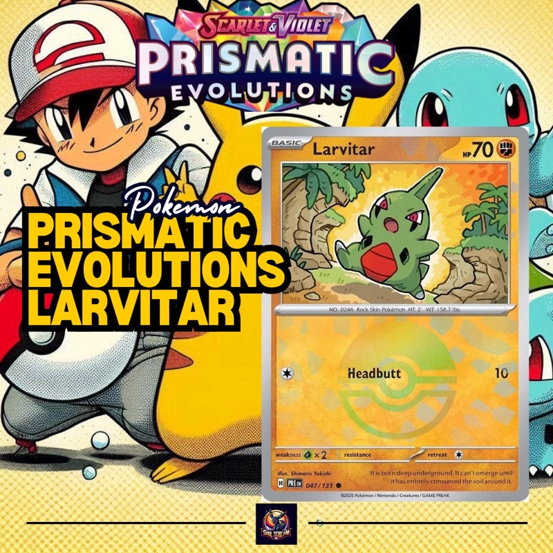 Pokemon TCG Pupitar Larvitar Prismatic Evolutions | Shopee Malaysia