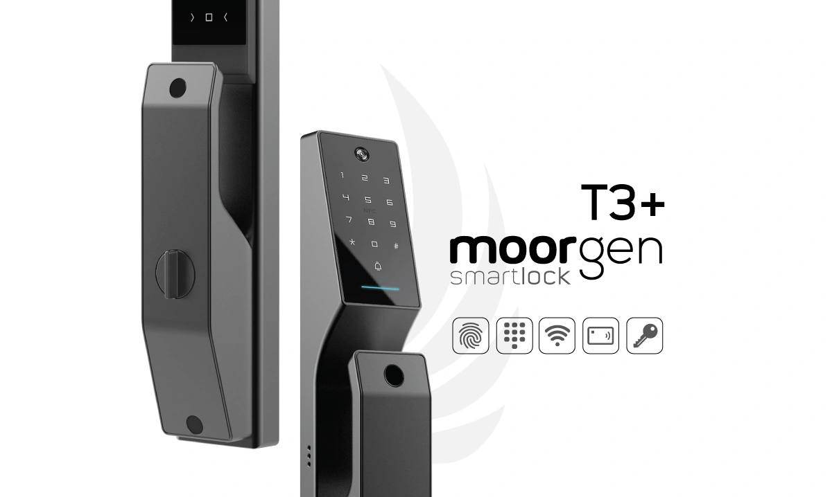Moorgen T3+ Smart Door Lock for Security & Wooden Door | Fingerprint ...