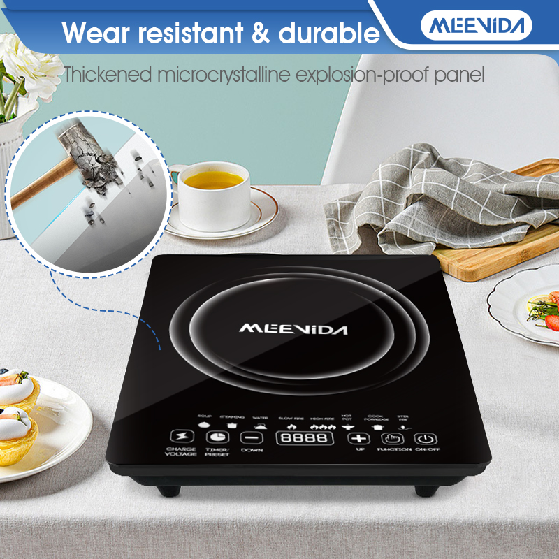 MEEVIDA New 2200W Electric Induction Cooker Waterproof Electric Cooker ...