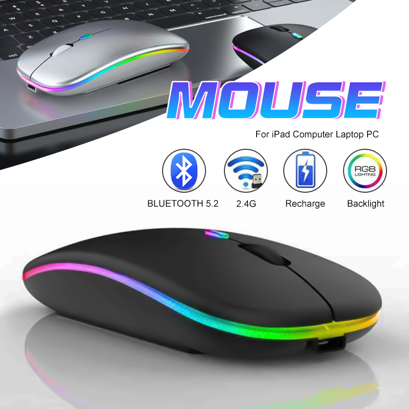 Wireless Mouse Bluetooth Rechargeable Mouse Tetikus Computer Mouse ...