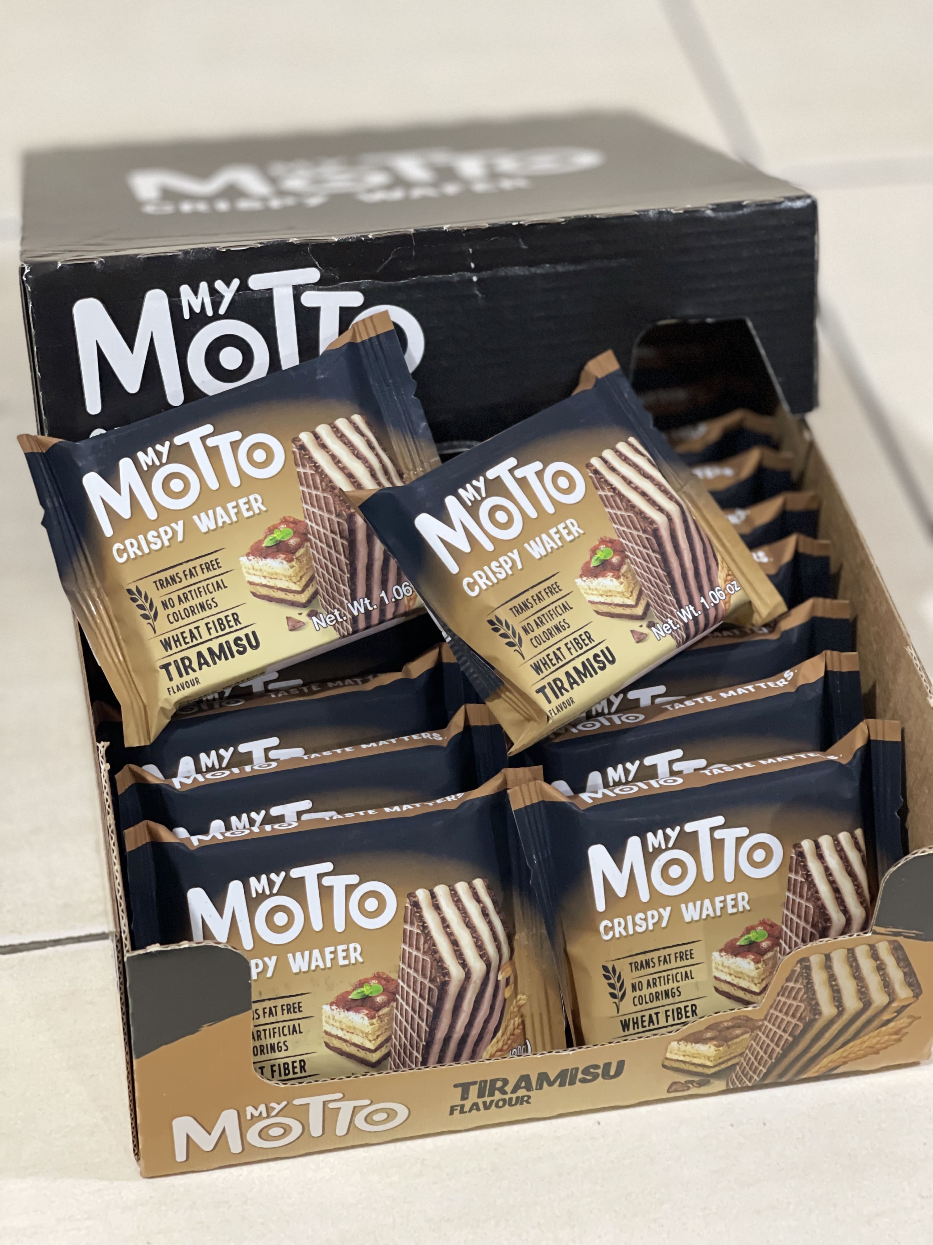 My Motto Crispy Wafer Assorted (With Cream) 30g Chocolate Biscuit ...