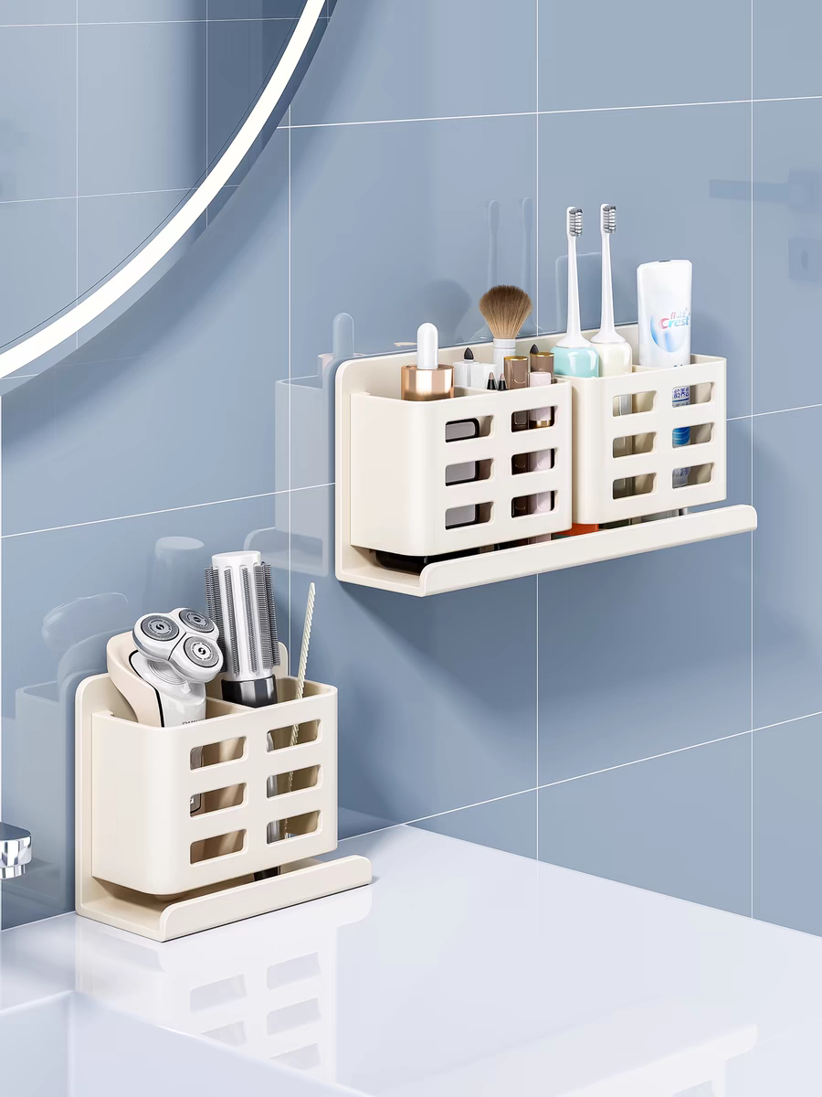 Bathroom Storage Rack Comb Razor Rack Shelf Organizer Toothbrush Rack ...