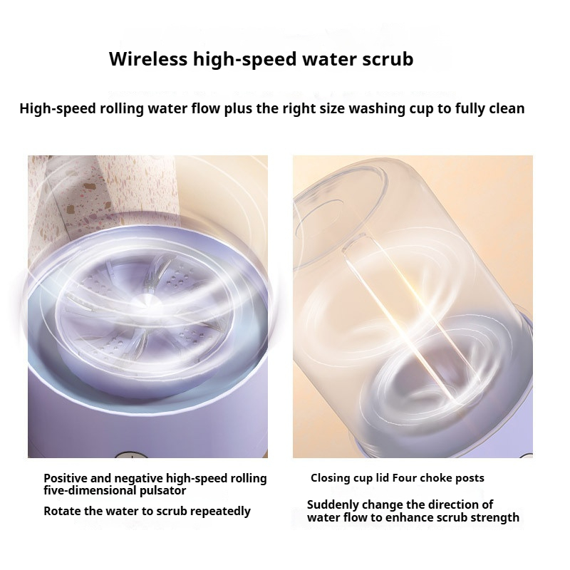 Underwear Laundry Cup Portable Small Wireless Charging Washing Machine ...