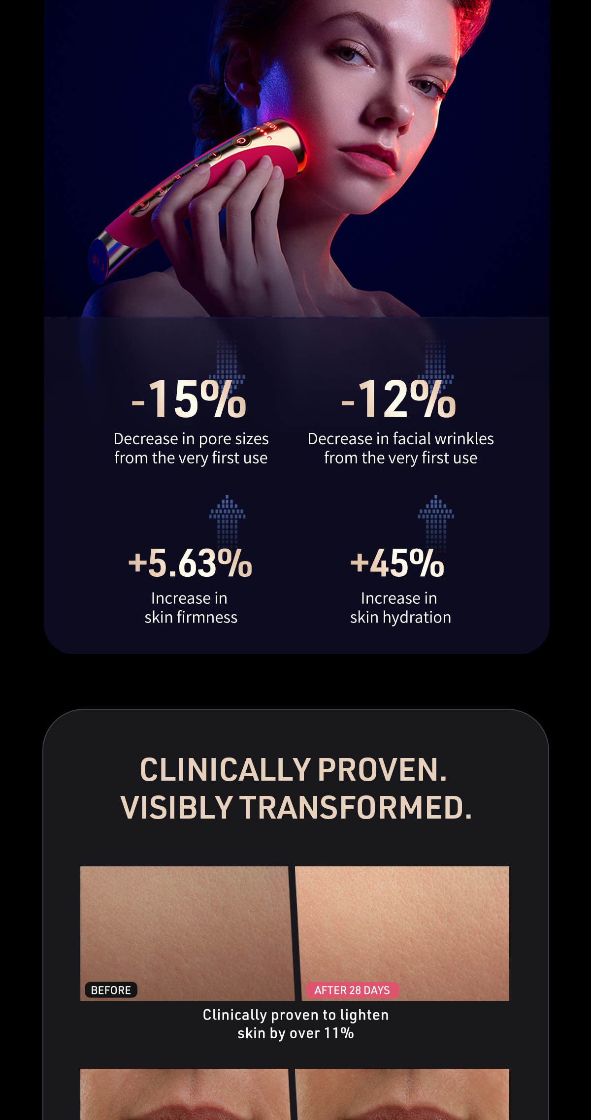 FOREO FAQ 102 - EMS, RF & 8 LED Light Therapy Facial Toning - Red Light ...