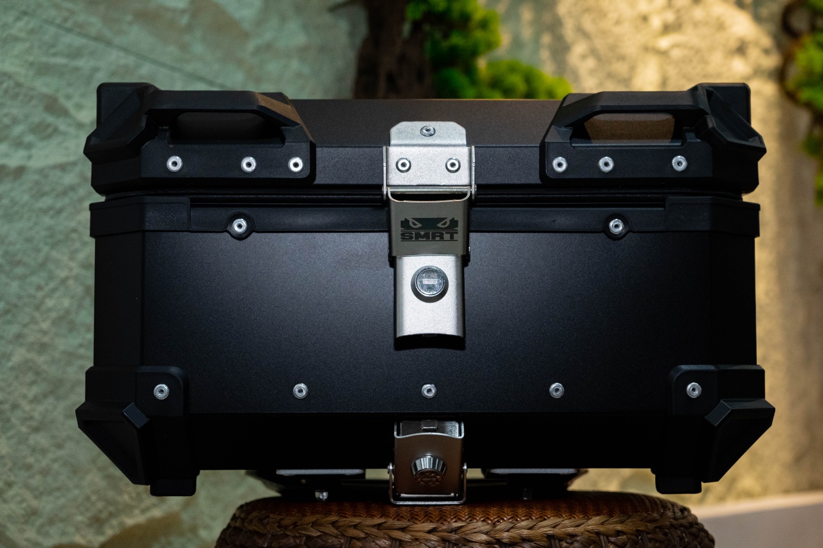 SMRT ALUMINIUM TOP BOX TANKER 28L 55L KOTAK PETI ALUMINIUM BLACK/SILVER ...