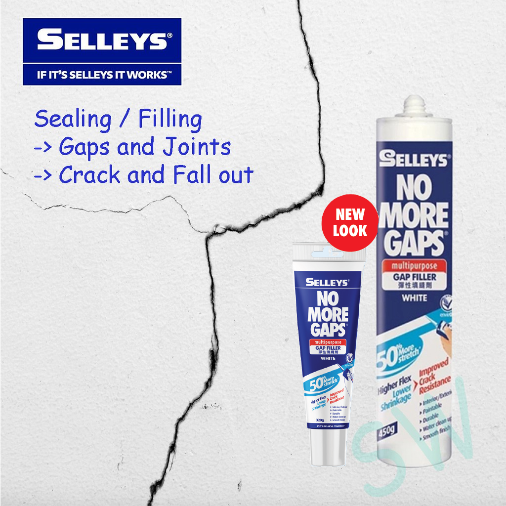 SELLEYS No More Gaps Multipurpose Gap Filler Sealant 380g l Grap fille l grap sealant | Shopee ...
