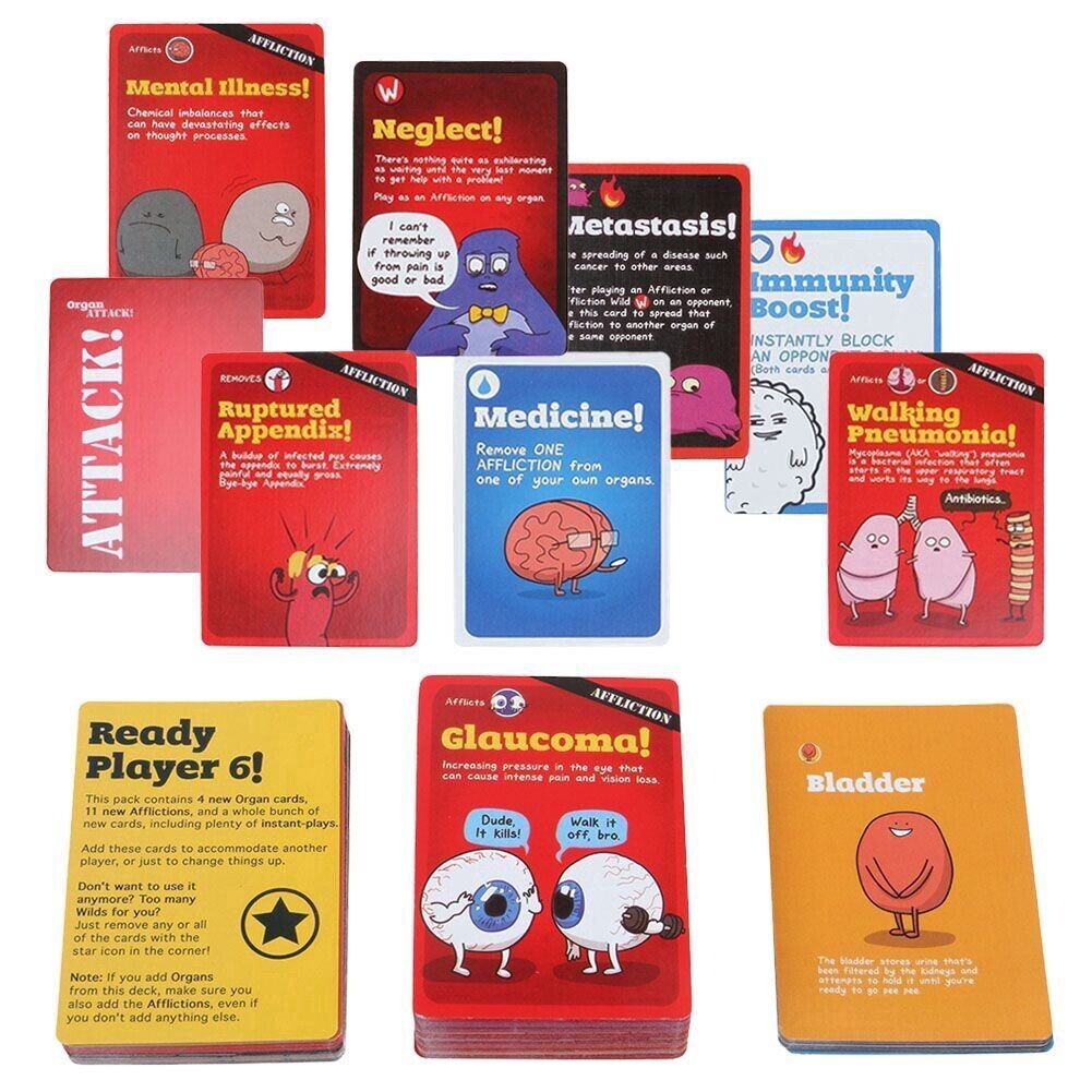 Organ Attack Board Game Awkward Yeti Edition Card Game for Kids Family ...