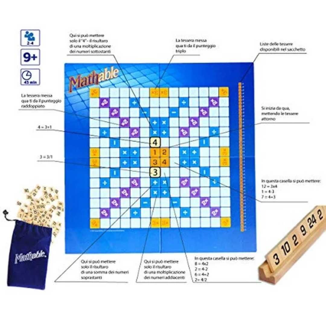 Mathable Deluxe Mathematics Puzzle Board Game Number Words Tabletop ...