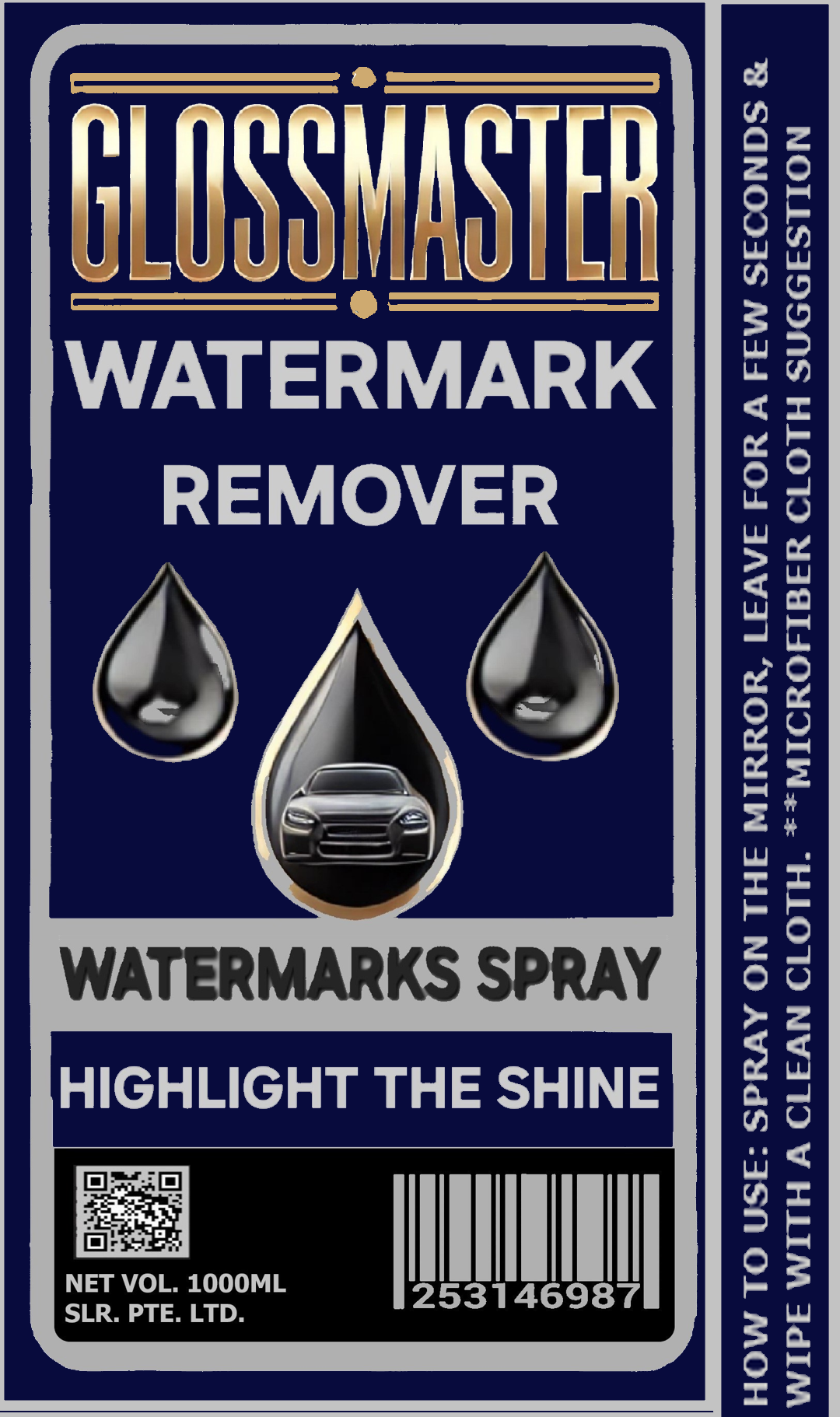 GlossMaster Watermark Remover Spray & Car Shampoo Was & Wax | Shopee ...