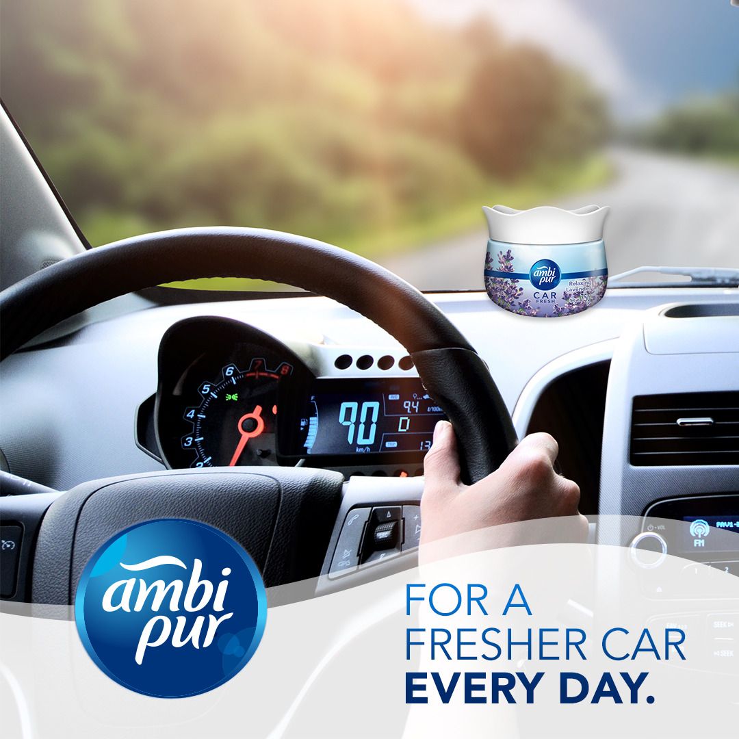Ambi Pur Air Freshener Gel Car Fresh 75g (Relaxing Lavender ...