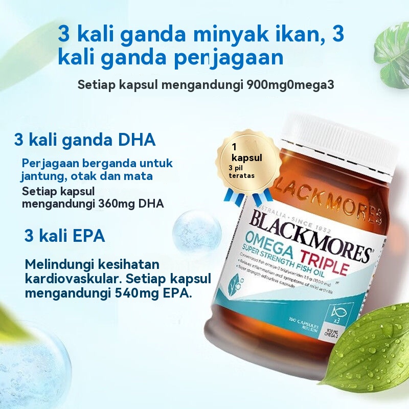 【exp：2027】BLACKMORES Omega Triple Super Strength Fish Oil 150 caps-Costco | Shopee Malaysia