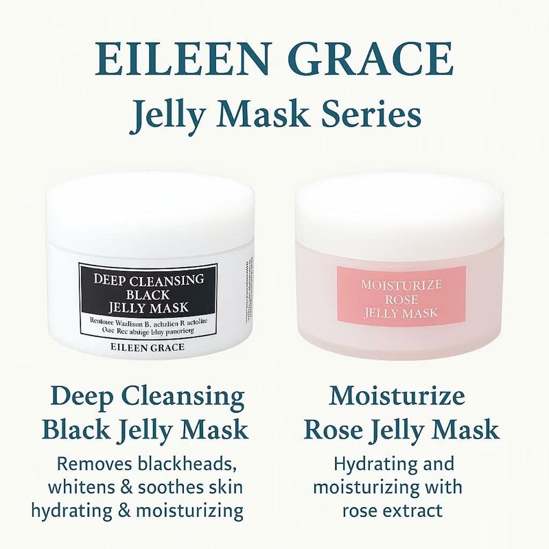 【Ready Stock】Eileen Grace Mosturize Rose Jelly Mask or Deep Cleansing ...