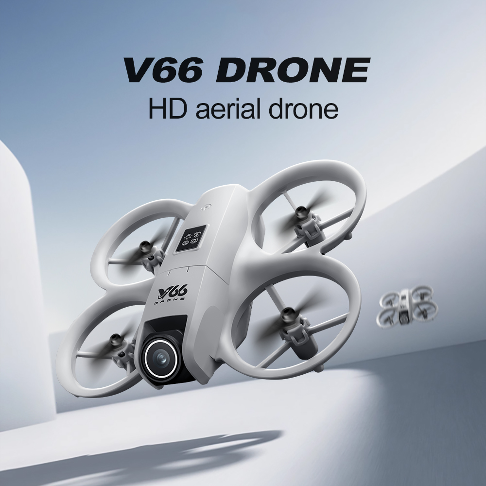 Dron V66 dengan Kamera Mini Dron 4K HD Kamera 180° Lensa Aliran Optik Mainan Dron Pengelakan ...