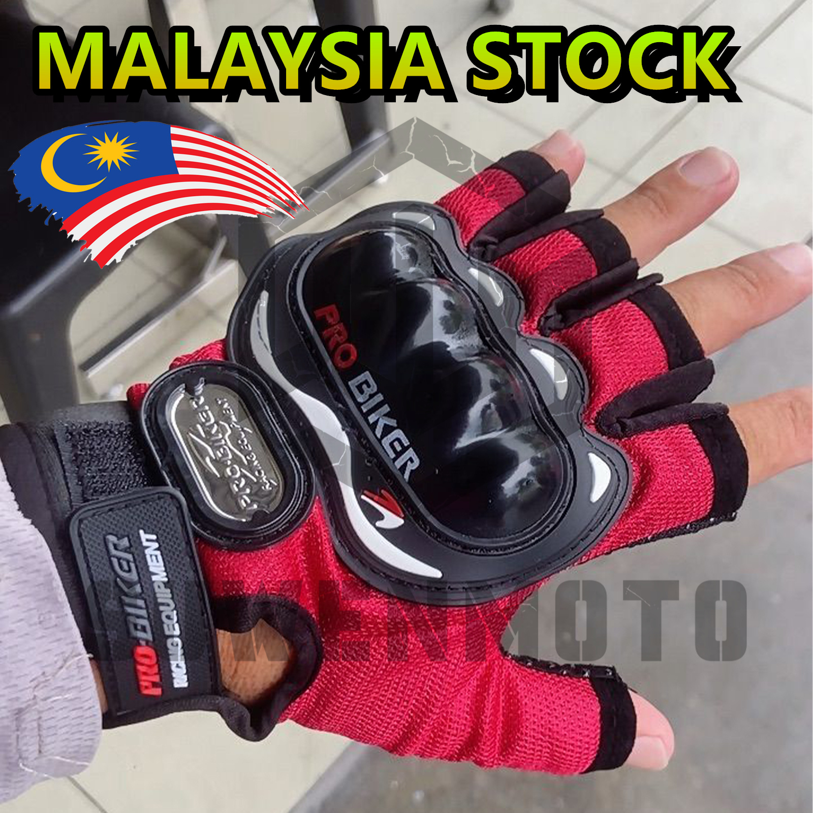 Pro Biker Gloves Motorcycle Riding Glove Half Finger Gloves Sarung ...