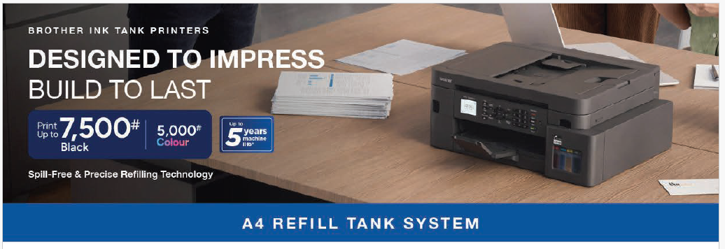 Brother Inkjet Color Refillable InkBenefit Ink Tank Printer A4 3in1 DCP ...