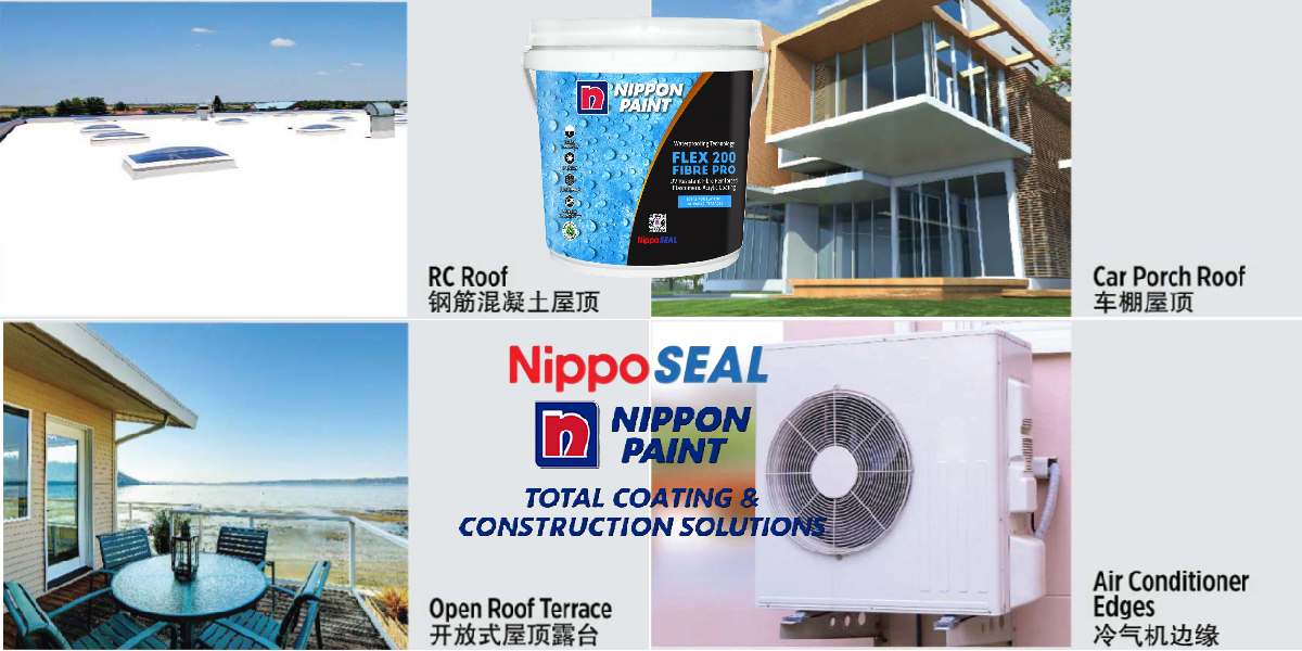 Nippon Waterproofing Technology NippoSEAL Flex 200 Fibre Pro 5kg/ Roof ...