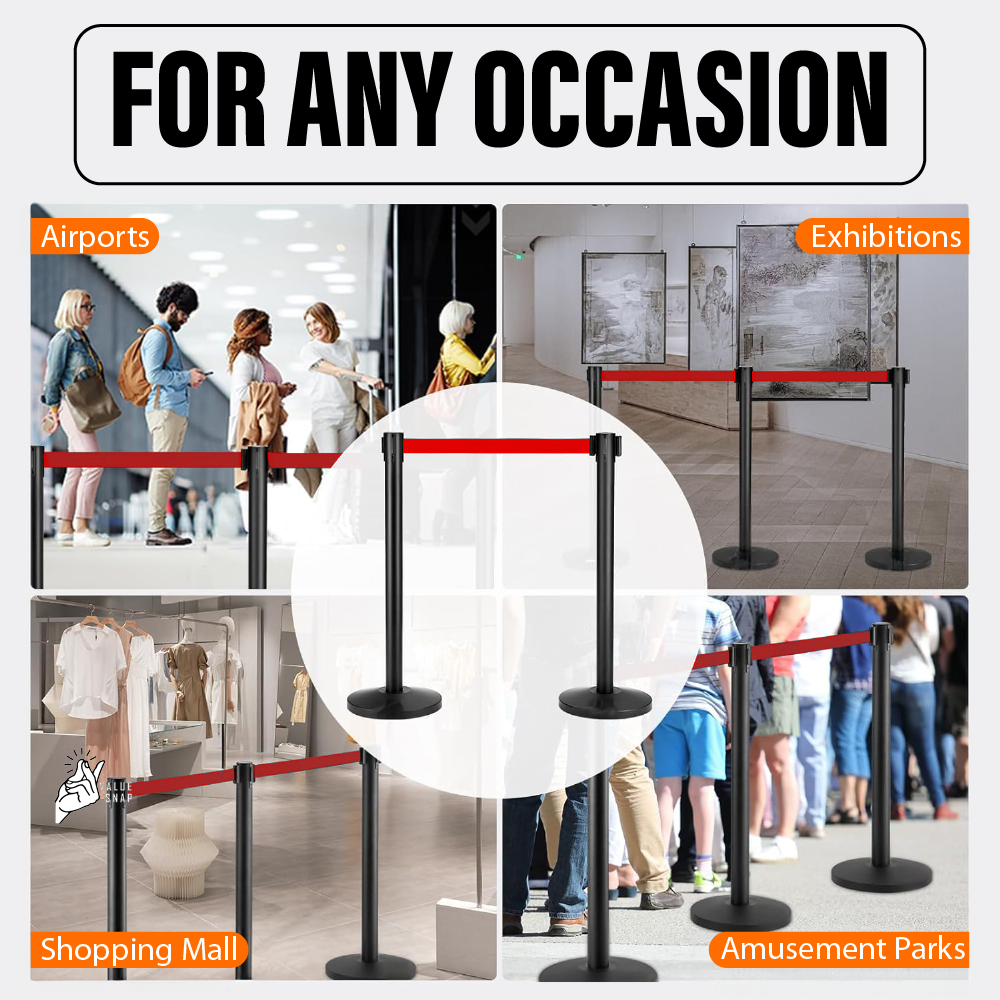 Queue Stand Barricade Barrier Metal Pole Queue Up Stand Stainless Steel ...