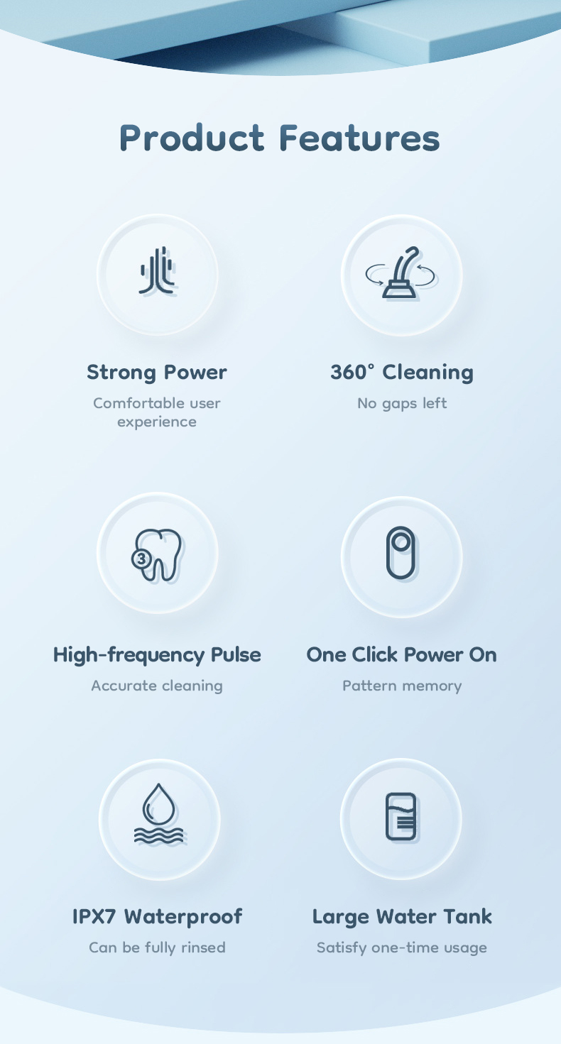 Airuidu CF530 Water Flosser 300ML Large Water Tank 3-Speed Oral ...