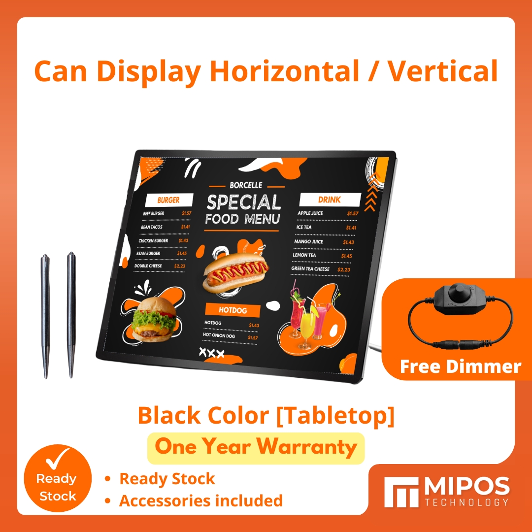 LED Menu Board Table A2 | Wall Mount Table LED Lighbox Menu ...