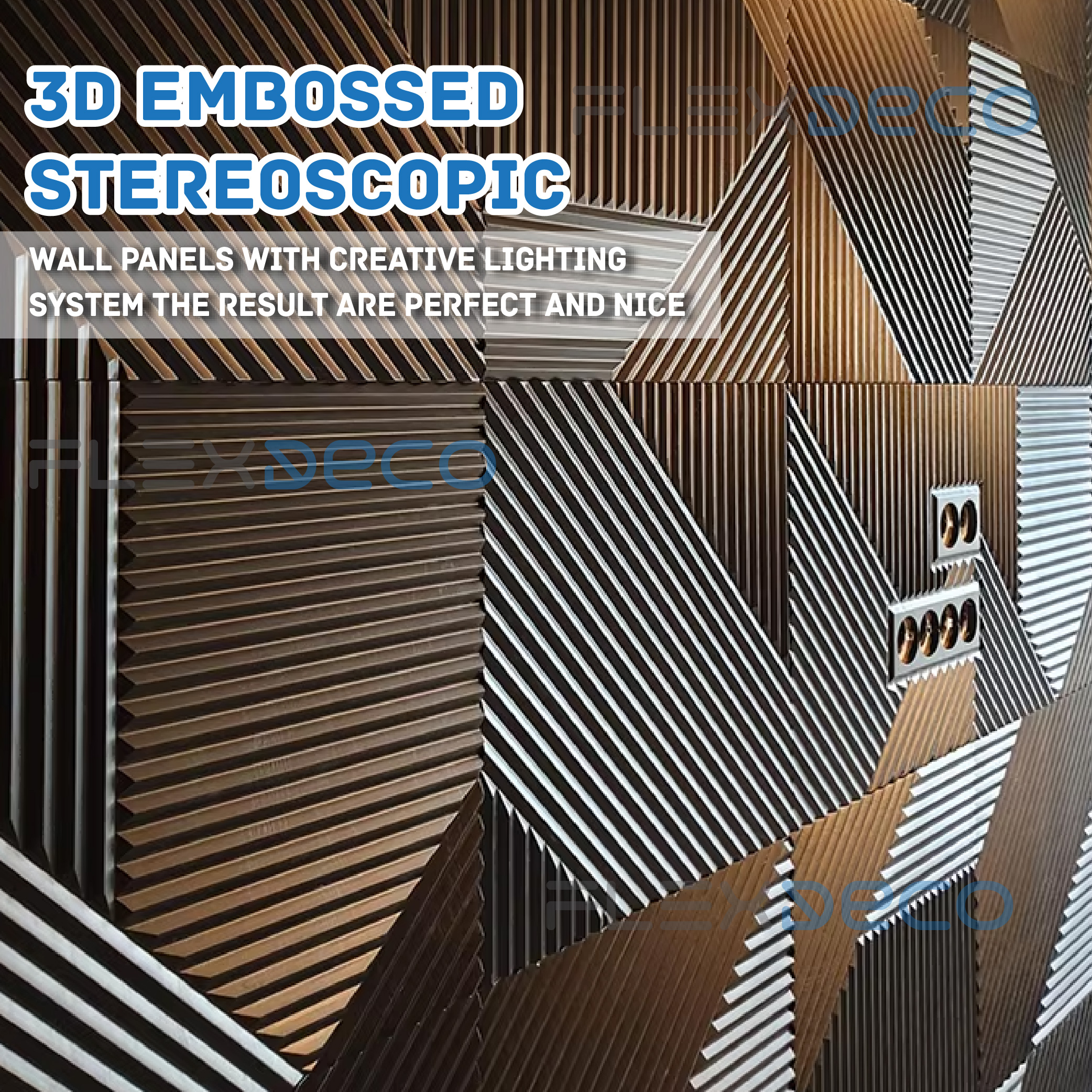 50X50CM Rumah Kertas Dinding Kayu Papan Tebal Premium Wood Wall Panel ...