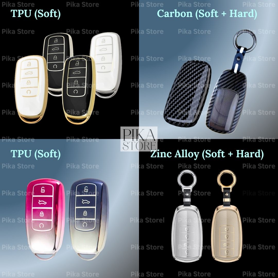 JAECOO Omoda C9 Key Cover Car Key Case Holder Carbon Casing Kunci ...