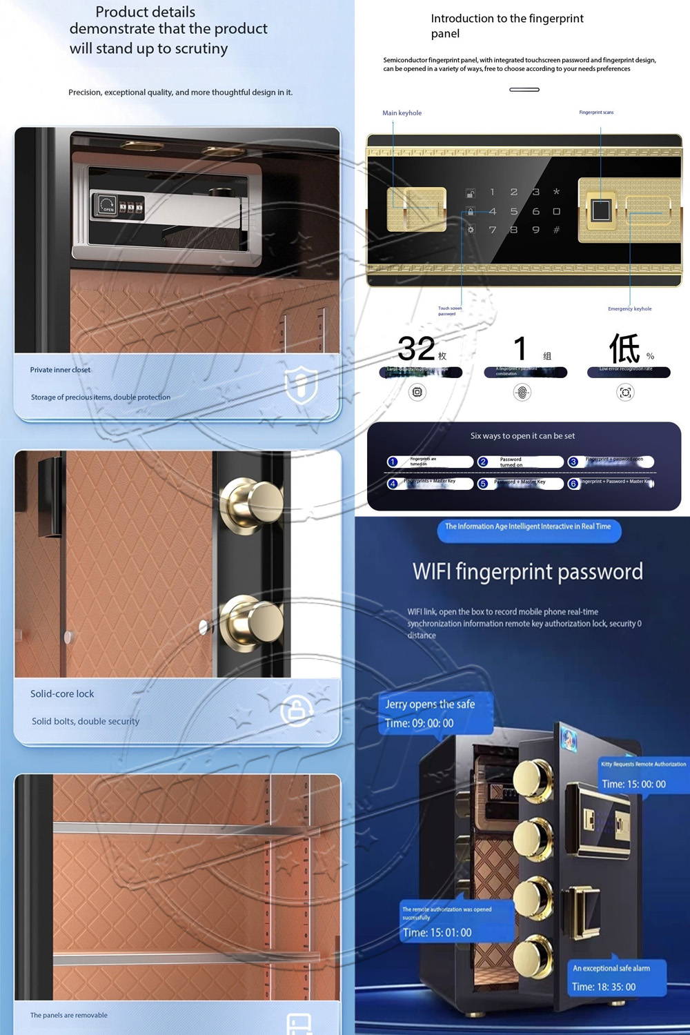 Safety Box 60ML Enghong Safety Box Digital 3-in-1 Digital Fingerprint ...