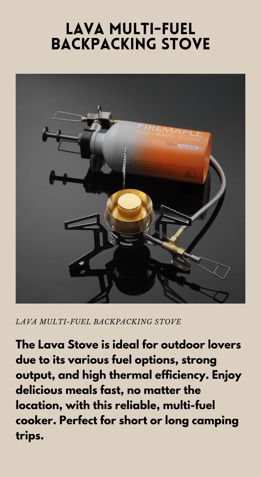 FIREMAPLE Lava Multi-Fuel Backpacking Camping Portable Gasoline Gas ...