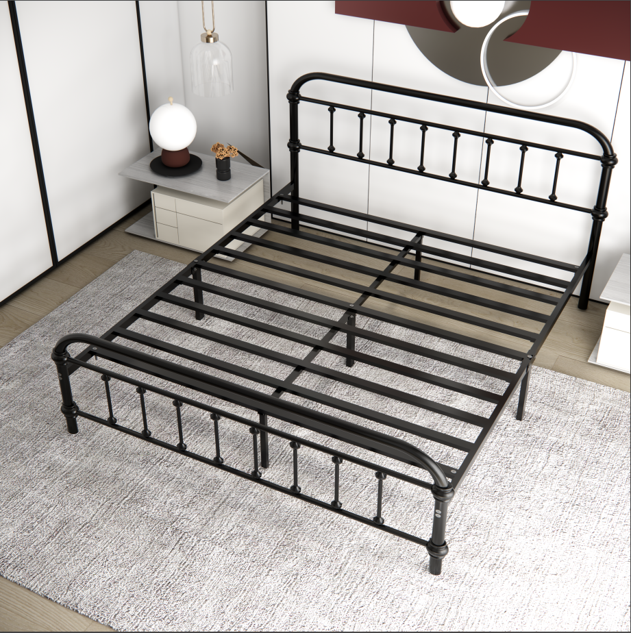 Rangka katil besi Bed Metal Iron Bed Frame Widened Bed Frame High Load-bearing High Quality ...