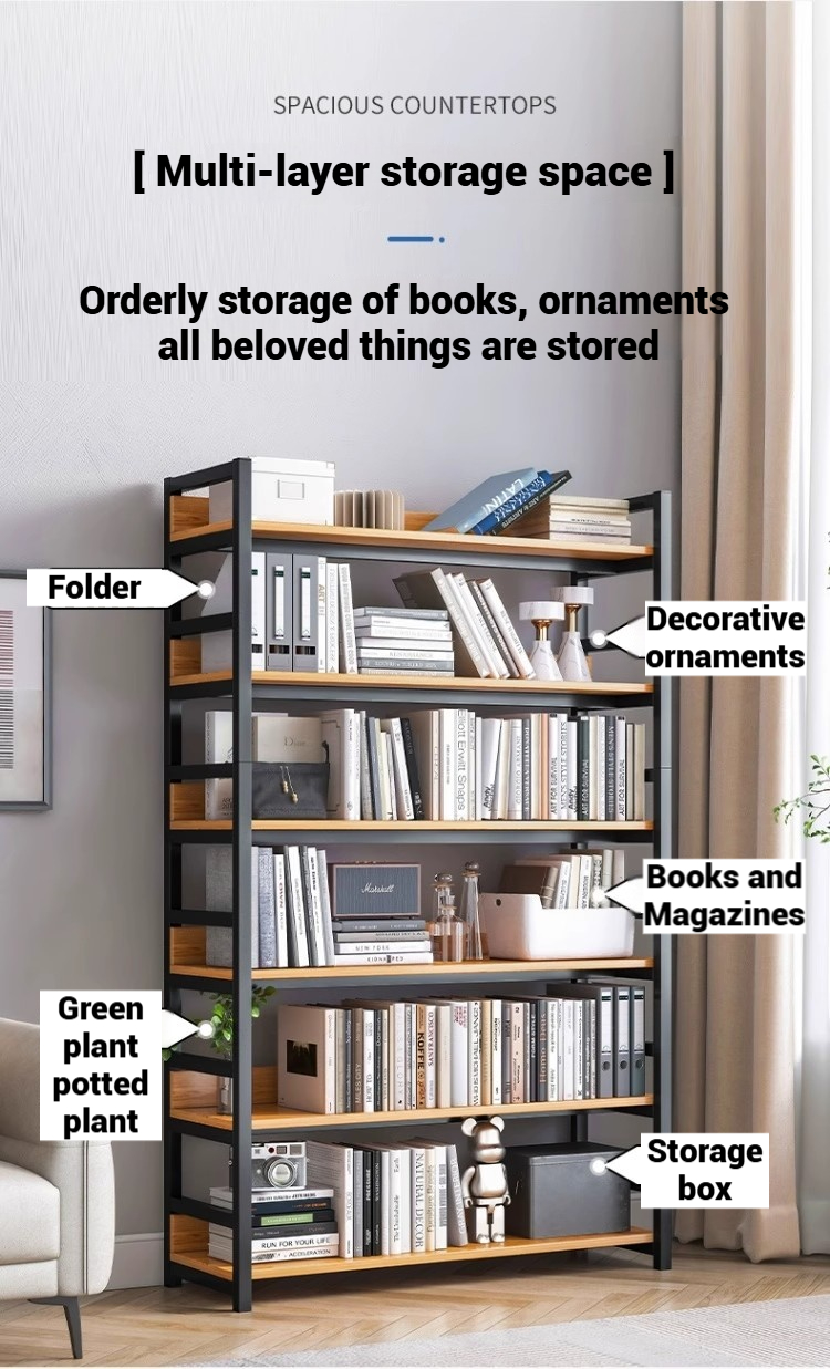 🔥【200KG】Rak Buku Multipurpose Book Shelf Display Rack Office Metal Rack ...