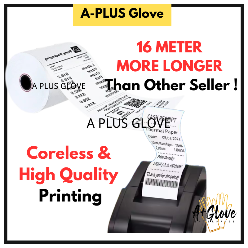 57mm x 40mm (200ROLL) Foodpanda Grab Thermal Receipt Paper Rolls POS ...