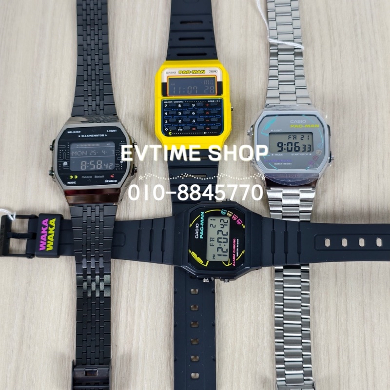100% ORIGINAL CASIO X PACMAN A168WEPC-7A / CA-53WPC-1B / F-91WPC-1A ...