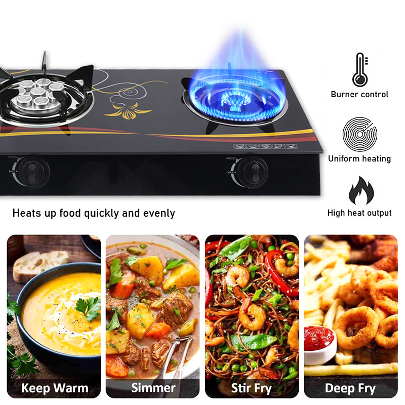 🔥Ready Stock🔥Auto Ignition Infrared Gas Cooker Propane LPG Hob 2 Burner ...