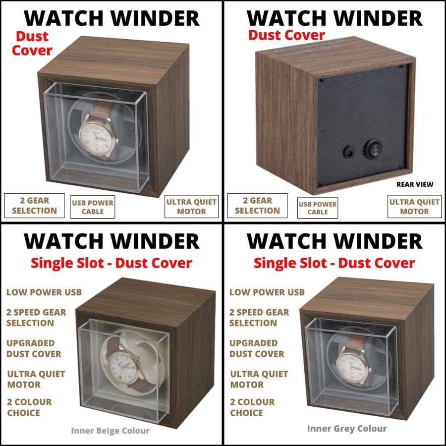 Watch Winder With Dust Cover | Single | Super Quiet Motor | For ...