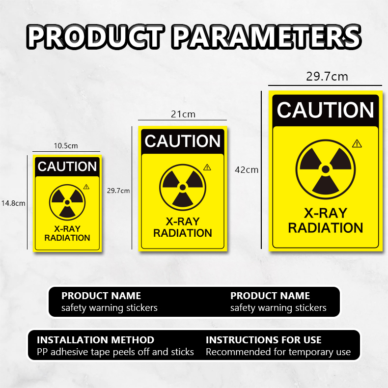 Caution X-ray Radiation Xray PVC Sticker Premium Waterproof Sticker ...