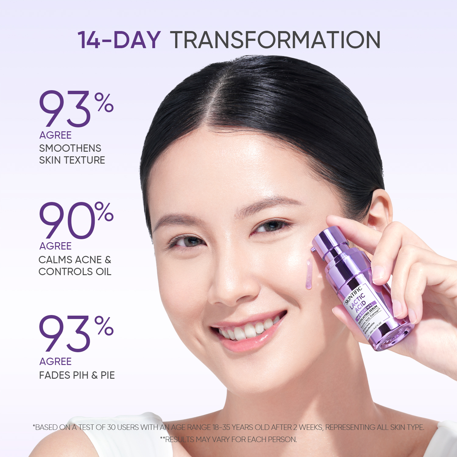 [BUY1 FREE1] SKINTIFIC Lactic Acid Skin Renewal Exfoliating Serum muka ...