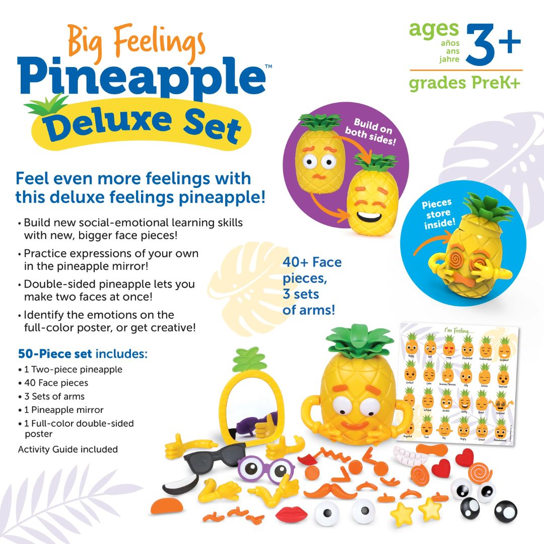 Learning Resources Big Feelings Pineapple Deluxe Set- Age 3+, Social ...