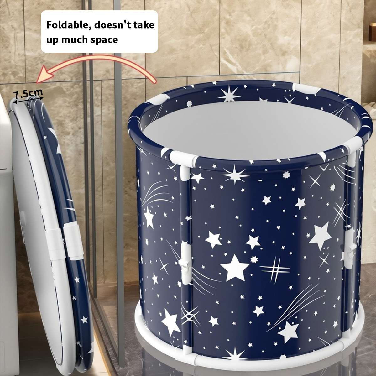 🛁XL Space-Saving Bath Tub | 100L Adult Spa Heat Retention Design ...