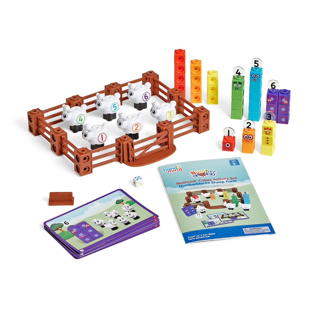 Learning Resources Numberblocks Sheep Farm MathLink Cubes Activity Set ...