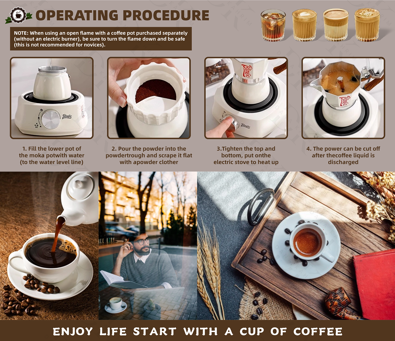 Bincoo Espresso Brewing Coffee Pot Apparatus Coffee Maker Espresso ...