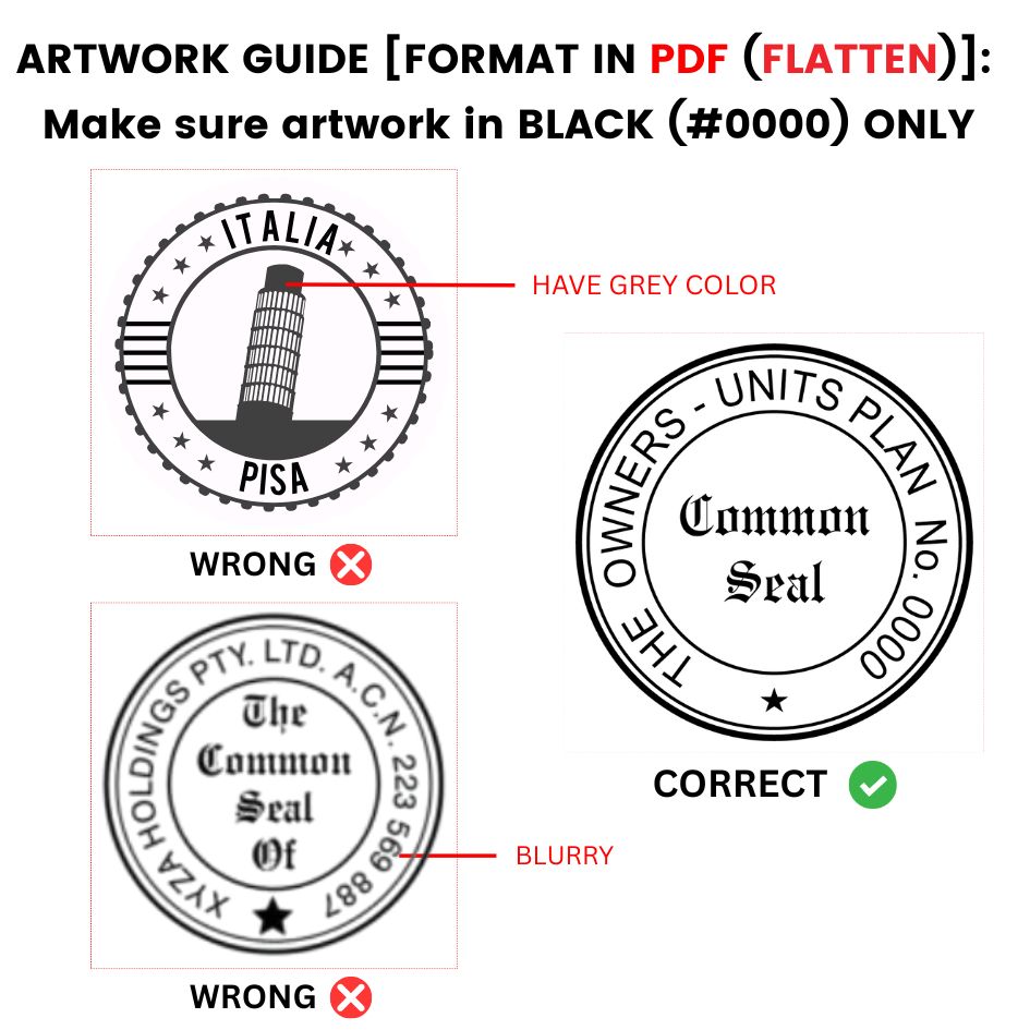 Custom Common Seal - Size 39mm | Emboss | Cop Sijil | Custom design ...