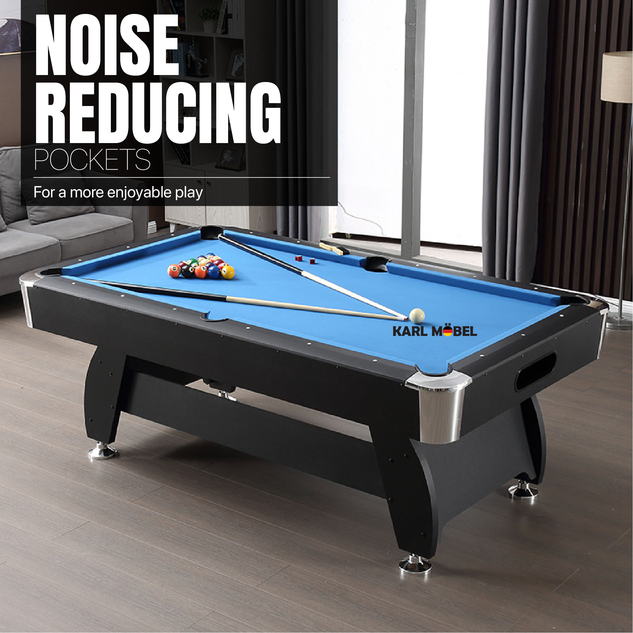 "Pool Table 8ft Meja Pool Snooker Table Adult Full Set Meja American ...