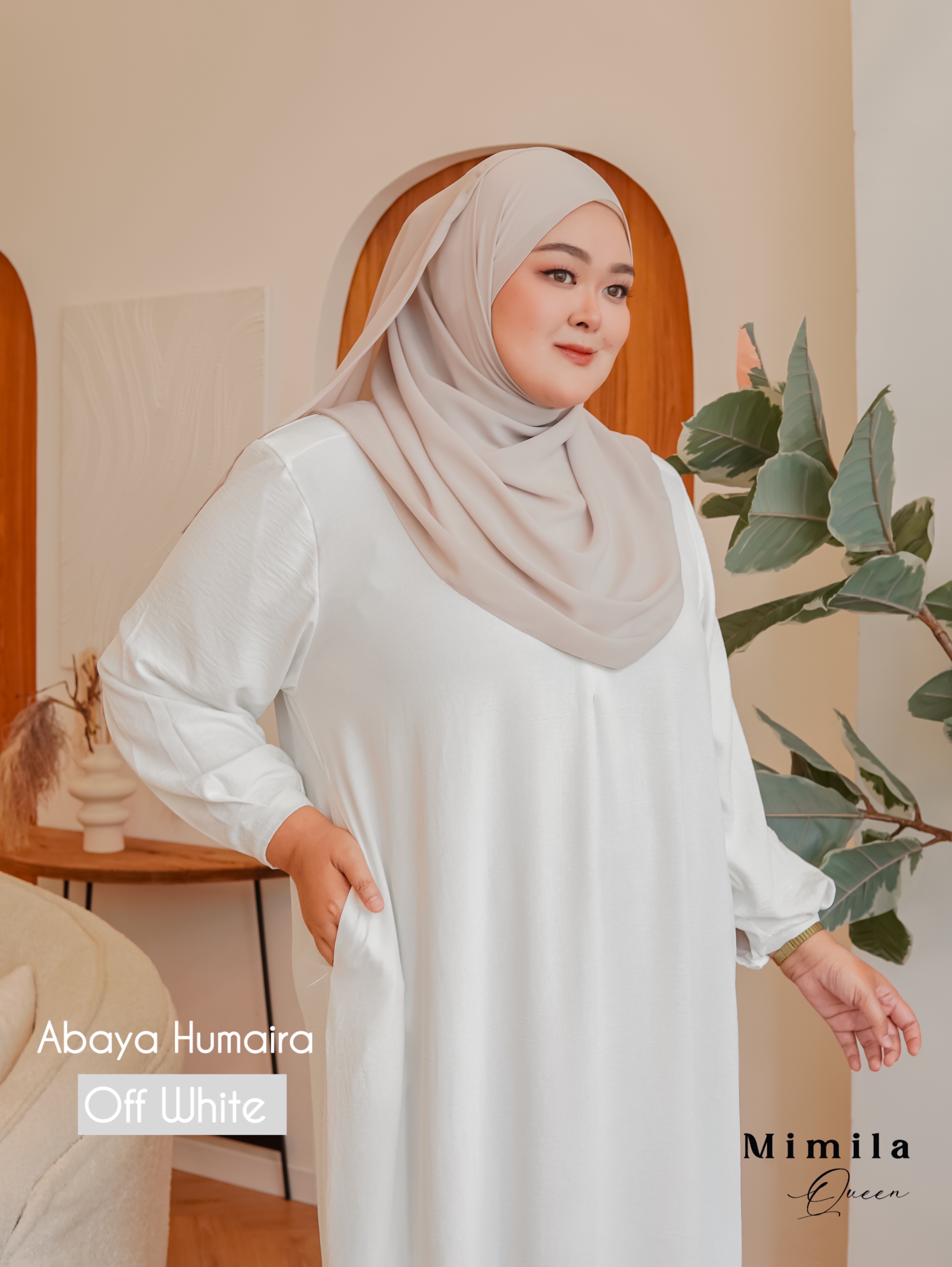 MIMILA QUEEN Abaya Humaira | Plus Size Longgar Ironless UMRAH/HAJI ...