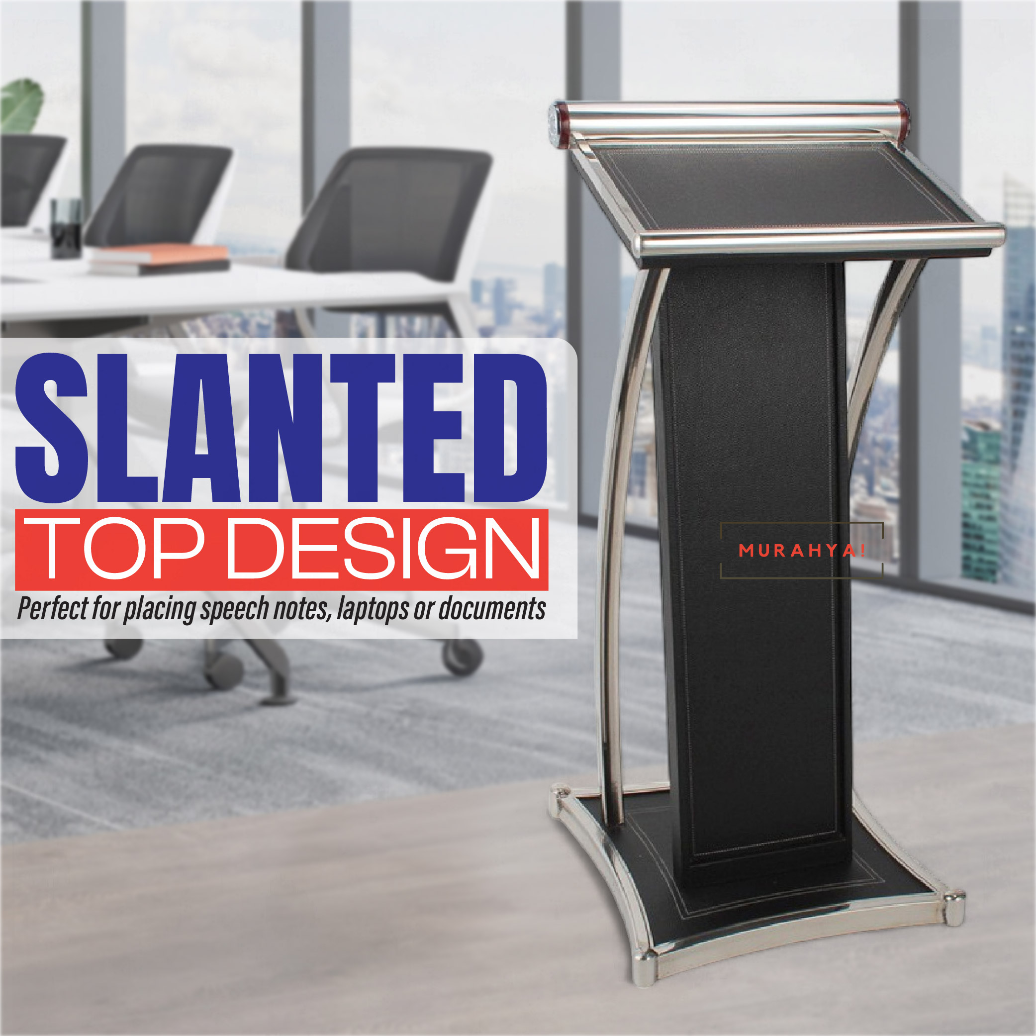 Podium Rostrum Lecterns Stainless Steel Speaking Podium Presentation ...