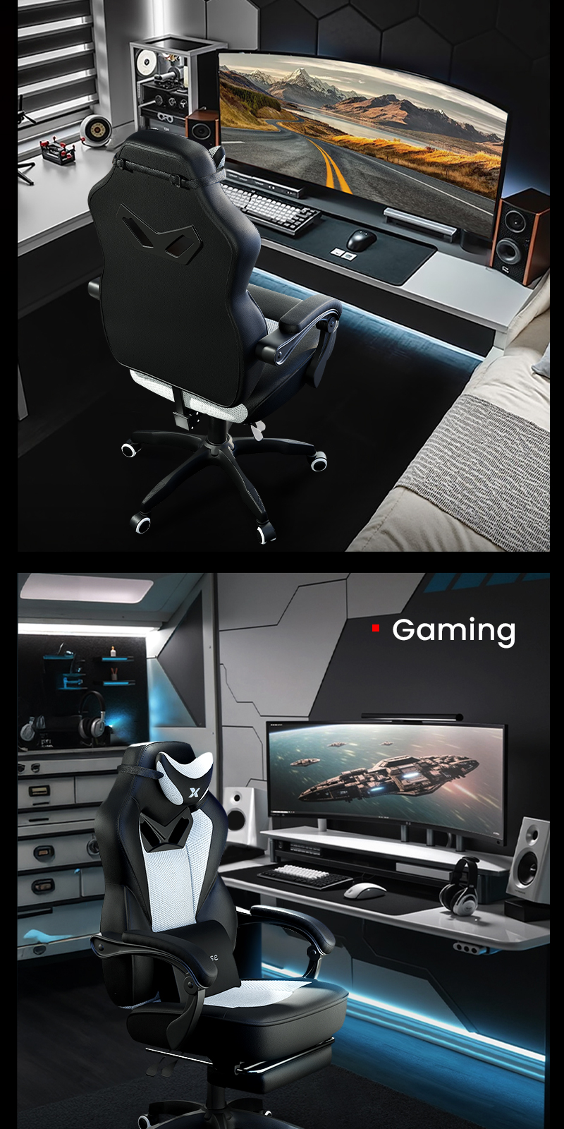 Xpanse Xshade 135° Lean Gaming Office Ergonomic Computer Chair | Shopee ...